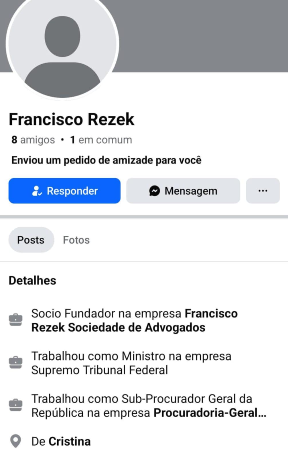 Atenção – Perfil Fake do Dr. Francisco Rezek | VALE INDEPENDENTE – O ...