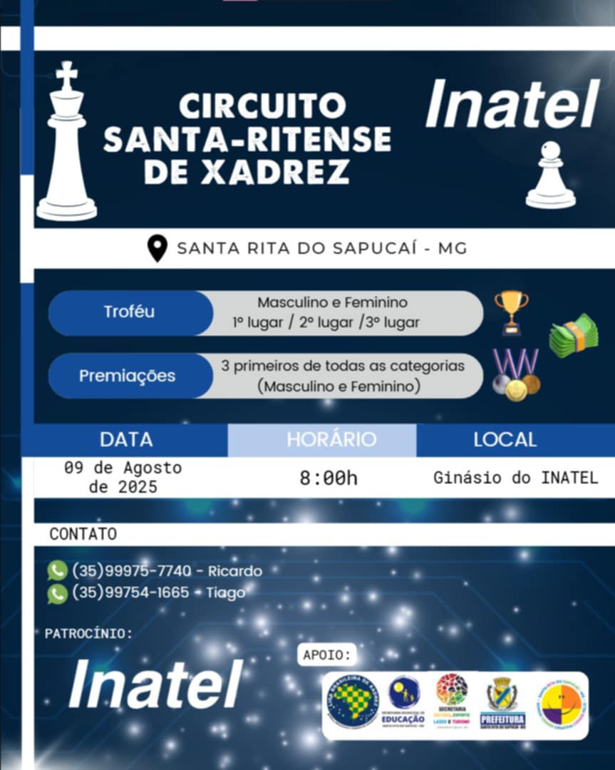 5º Circuito Santa Ritense de Xadrez 2025 | VALE INDEPENDENTE – O seu jornal digital